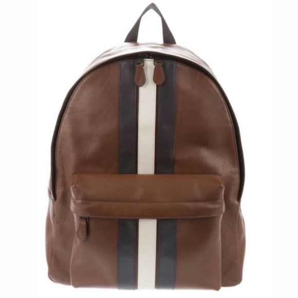 Coach | Bags | Coach Leather Striped Backpack | Poshmark